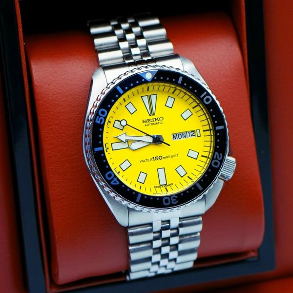 1977 Vintage Seiko Divers 150m Yellow Dial 6309-7290 Automatic Mens ...
