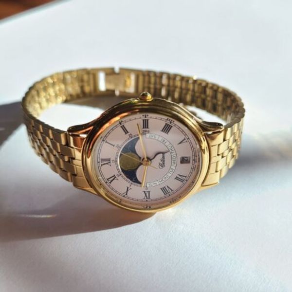 Vintage Citizen Astro Fantasy Moon Sign watch . Goldband Unisex Men and ...