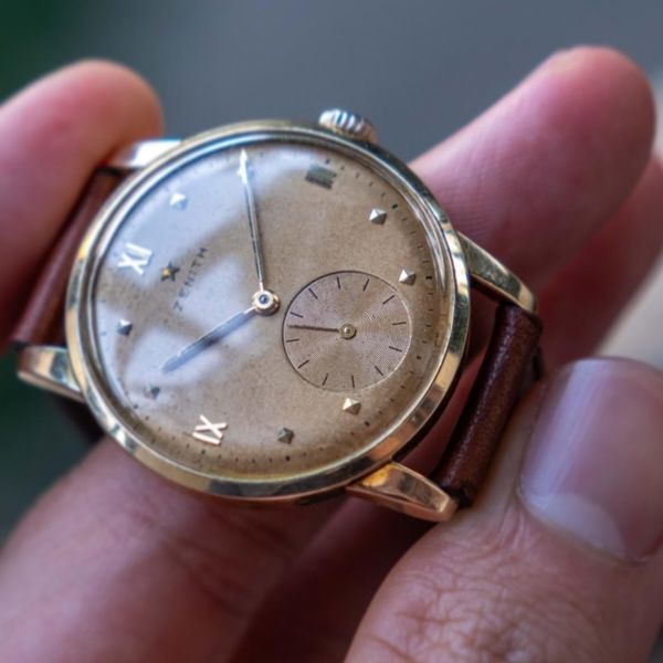 [WTS] 50s Vintage Zenith Champagne Patina Dial Small Seconds | $1100 ...