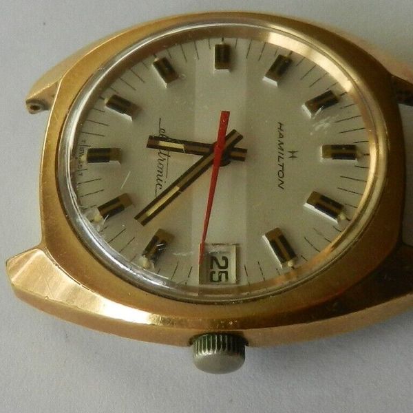 VINTAGE HAMILTON ELECTRONIC WRIST WATCH 701 Gold Electroplate Bezel ...
