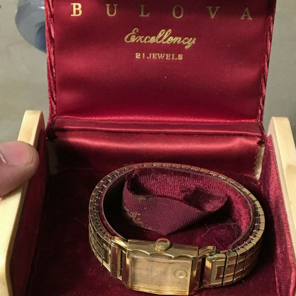 BULOVA Excellency 21 Jewels Womens Wrist Watch 10K Gold Filled VINTAGE ...