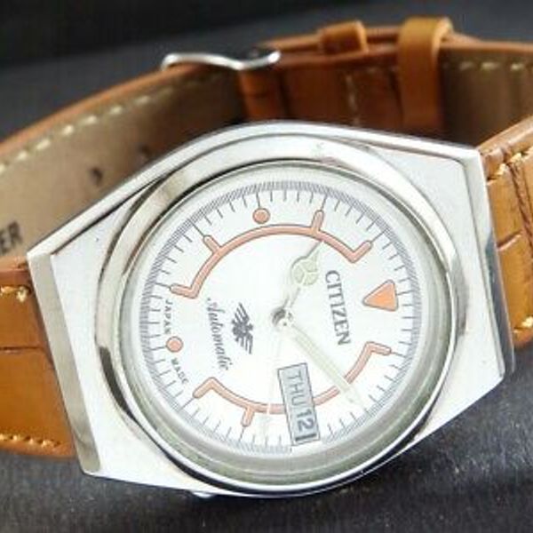 VINTAGE CITIZEN AUTOMATIC 8200A JAPAN MEN'S DAY/DATE WATCH 438a-a219429 ...