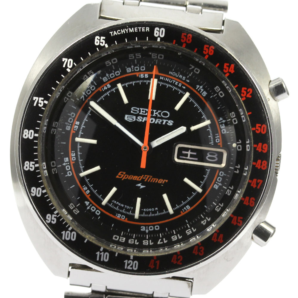 [SEIKO] Seiko 5 Sports Speed Timer Day-Date 7017-6050 Automatic Men's ...