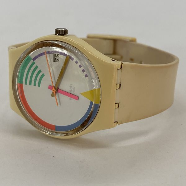 1988 Swatch Watch Ladies 80s Throwback Green Wave New Battery Working ...