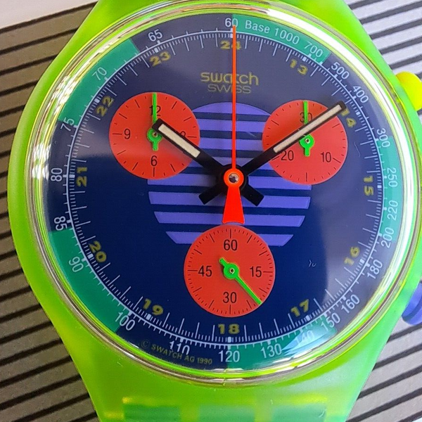 SWATCH CHRONO NEO WAVE 1991 REF. SCJ 100 NUOVO PERFETTO | WatchCharts ...