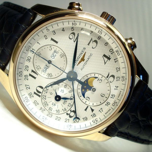 LONGINES MASTER COLLECTION 18kt ROSE GOLD MOONPHASE AUTOMATIC ...