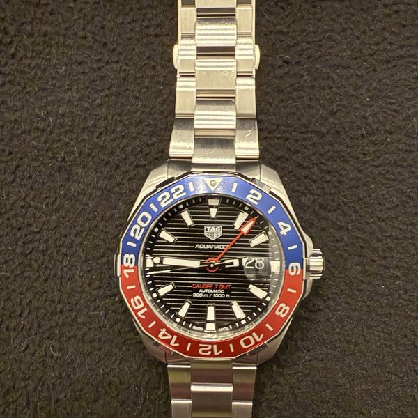 TAG Heuer Aquaracer Pepsi GMT Watch - WAY201F.BA0927 | WatchCharts ...