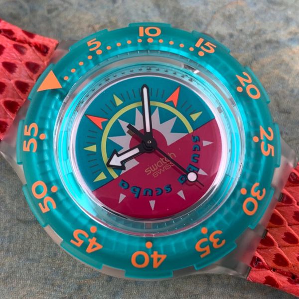 Swatch Originals Scuba 200 SDK111 Tipping Compass NOS Box/Paper/Tag ...
