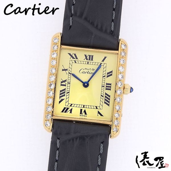 [Diamond bezel] Cartier mast tank LM Quartz [Belt replacement free ...