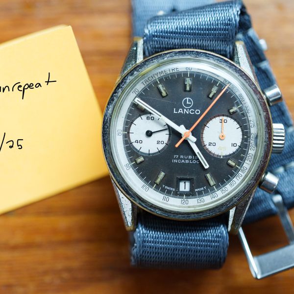 [WTS] Vintage 1970s Lanco Chronograph Valjoux 7734 | $325 | WatchCharts ...