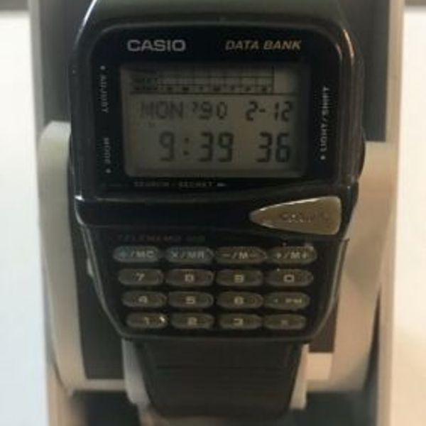 CASIO DATABANK DBM 150 WATCH CALCULATOR W/MANUAL AND DISPLAY BOX ...