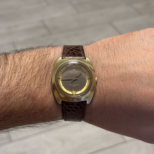Hamilton Pan-europ-701 Automatic Eta Movement Brown Dial 1965 ...