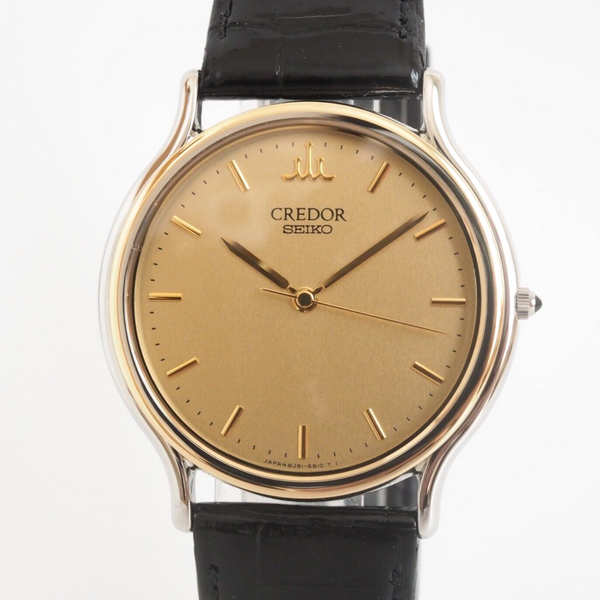 SEIKO CREDOR SIGNO GCAR022/8J81-6B00 Quartz Gold Dial 32mm Box Papers ...