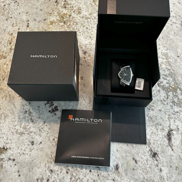 Hamilton Ventura H244112 black dial, box and papers | WatchCharts ...