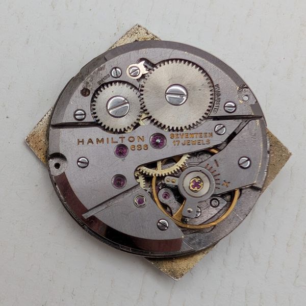 Vintage Hamilton 17 Jewel Men's Mechanical Wristwatch 686 Swiss ...
