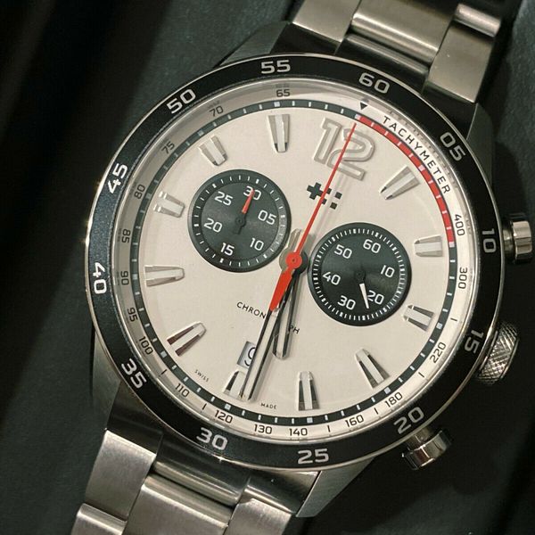 Christopher Ward C7 Rapide chronograph "Panda" w/steel bracelet ...