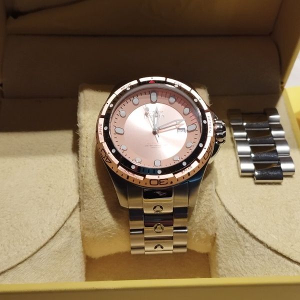 Invicta Hydromax Rosetone/Stainless Steel Automatic Watch | WatchCharts ...