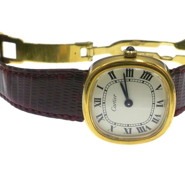 Vintage Cartier Drivers Watch Ladies Manual Wind w/ Deployant Buckle ...