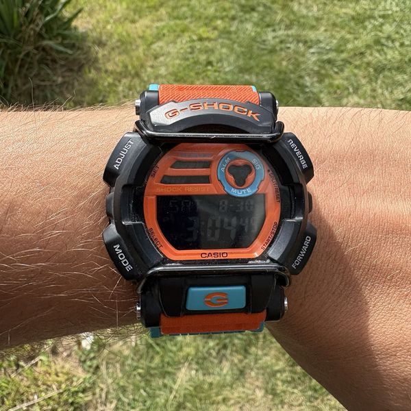 Casio G-Shock Orange Dial Unisex Watch GD-400DN-4 Orange Resin Digital ...