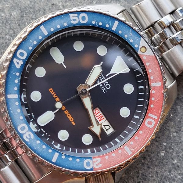 Seiko Skx009 Diver Automatico Seiko Skx007 Blue Dial Watch Sub Japan ...