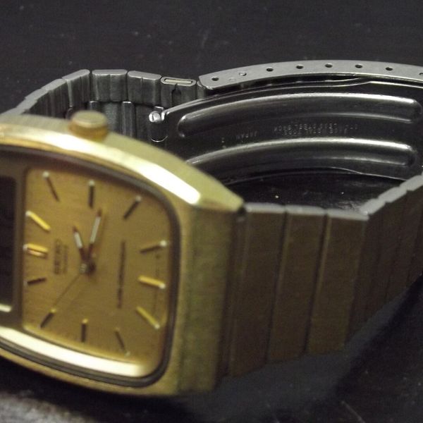 Seiko H557-5320 Quartz Alarm Chronograph Watch â Gold Tone, Works, New ...