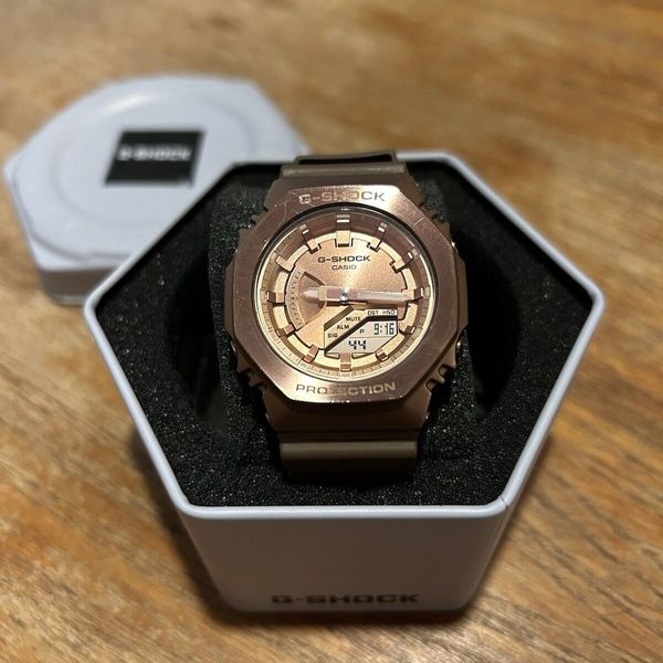 CASIO G-SHOCK GM-S2100BR CASIOAK Digital Analog Watch Brown Bronze Rose ...