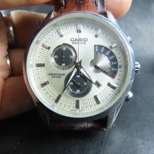 BEM-501 Casio Beside Chronograph Daydate Quartz Men Watch | WatchCharts ...