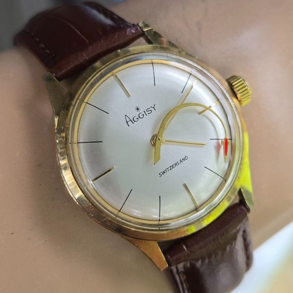 Vintage WITTNAUER AGGISY men's watch FHF 96 Rocket second hand swiss ...