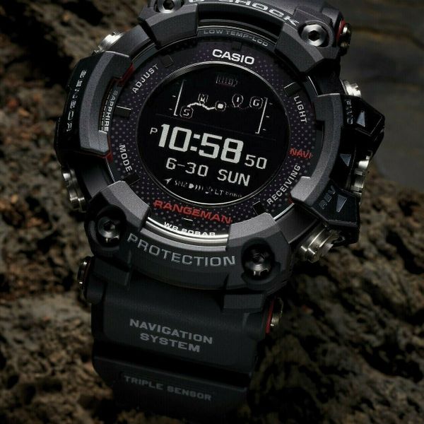 Casio GPR-B1000-1CR G-Shock Rangeman Bluetooth GPS Tough Solar Watch ...