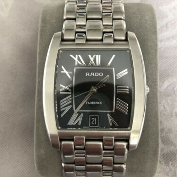 Mens Excellent Rado Florence Watch 115.3781.4 Black Dial Swiss Made VGC ...