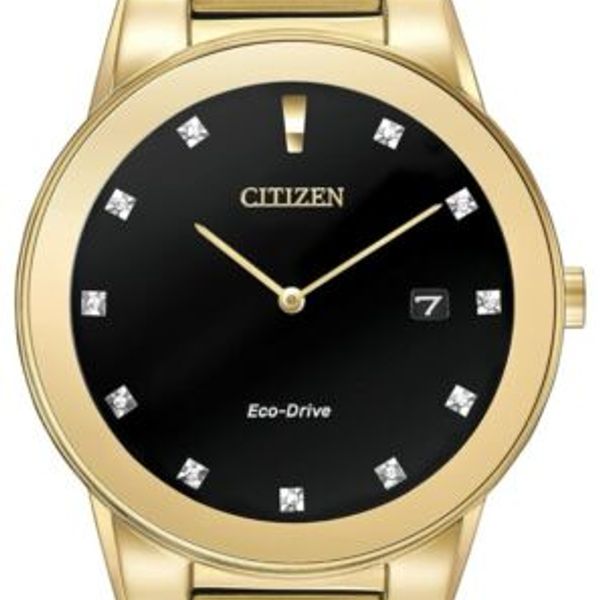 Citizen Eco-Drive Axiom Men's Diamond Accents Gold-Tone 40mm Watch ...