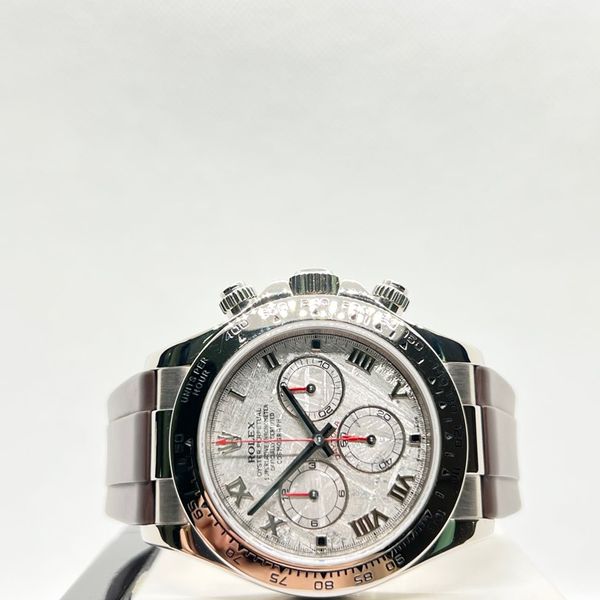 Pre Owned Rolex Oyster Daytona 116519 Meteorire Dial Automatic White ...