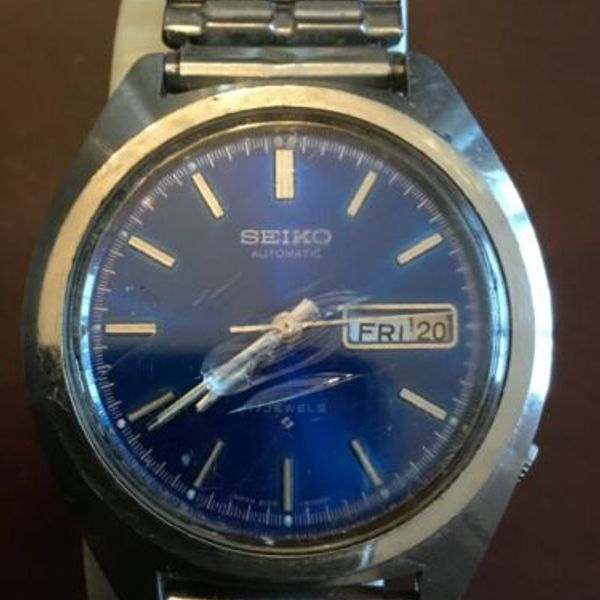 Seiko Vintage 1970s Blue Dial 17 Jewels 7009-8229 Automatic Watch ...