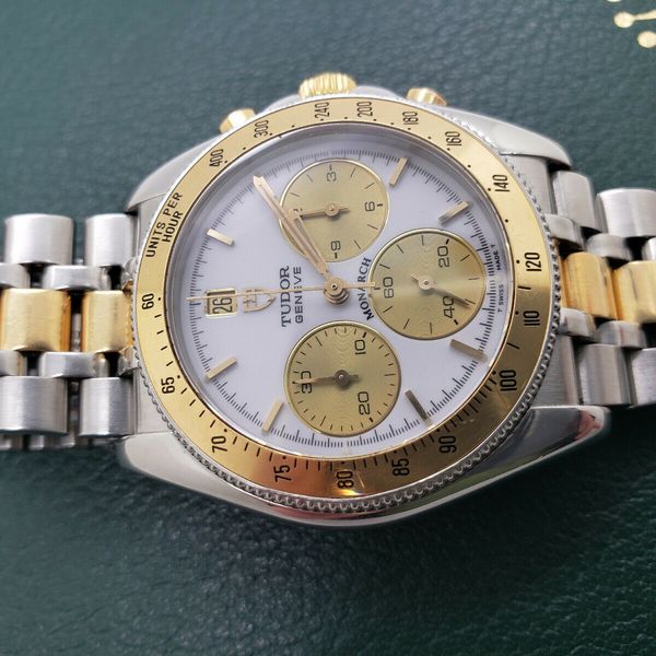 Tudor Monarch Chronograph 15903 Two Tone 18K/SS Men's Watch | WatchCharts Marketplace