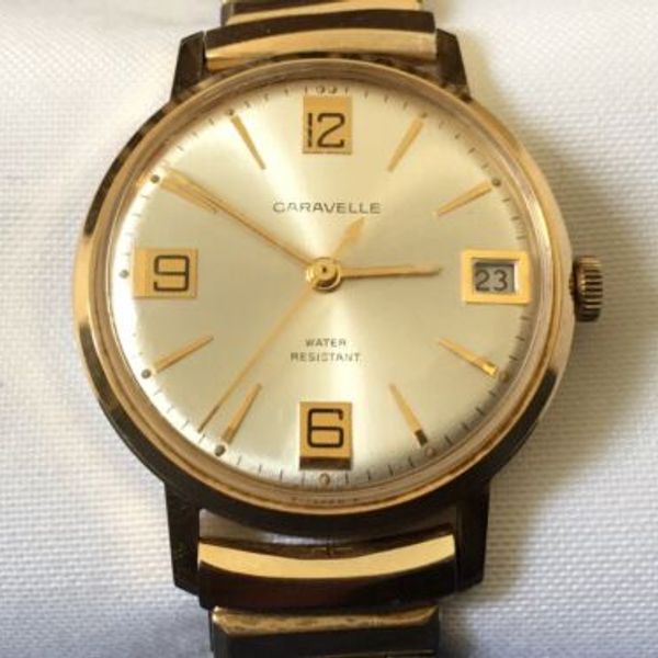 Vintage 1969 Caravelle Bulova M9 1821 11DPD 7 Jewel Men’s Watch Runs ...