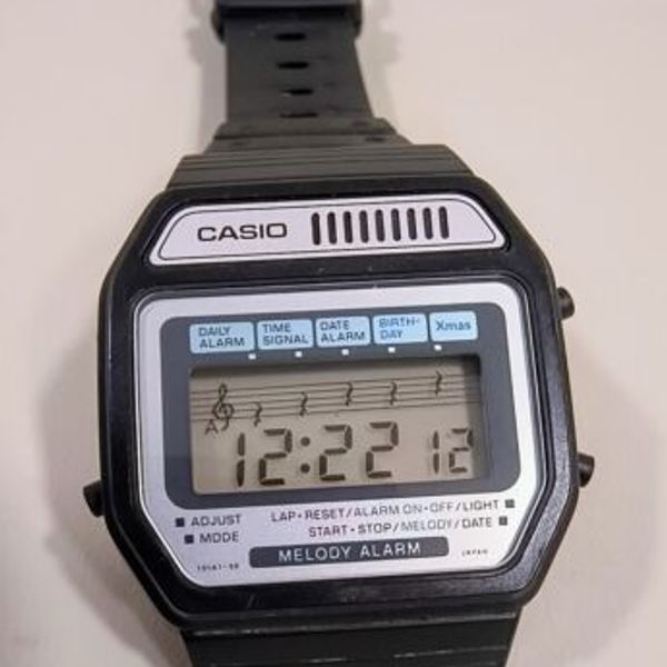 Vintage Casio MELODY ALARM 82H108 JAPAN MADE Digital Quartz Men's watch ...
