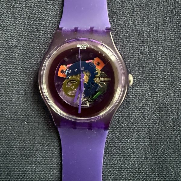 swatch watch vintage Purple Laqueted 2012 | WatchCharts Marketplace
