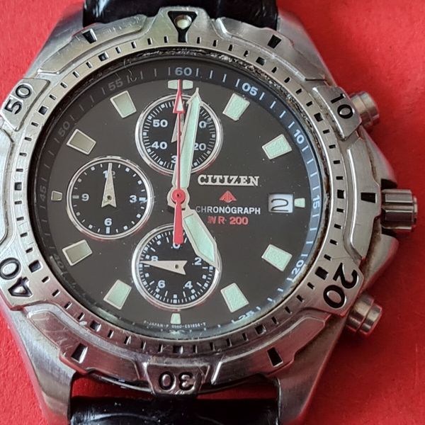 Chronograph Citizen Pro Master WR 200 Quartz with Original Box 1990s ...
