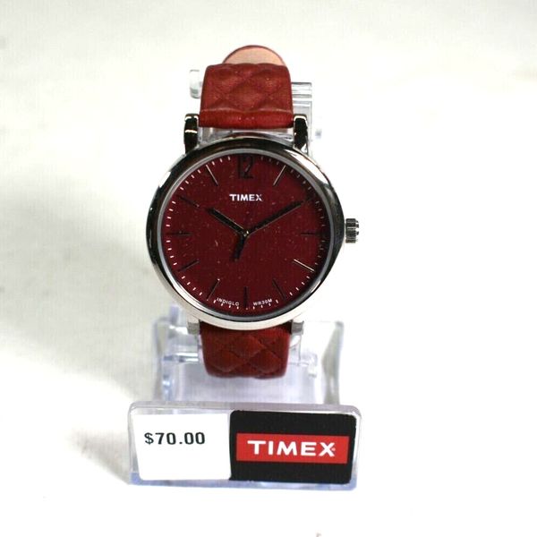 Timex Wristwatch Analog Womens Red Face Red Quilt Strap | WatchCharts ...