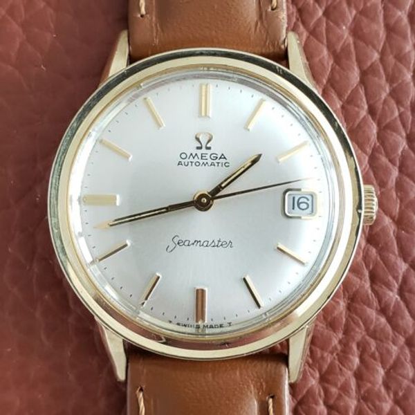 1968 Vintage Omega Seamaster Automatic Watch, 17J Cal. 563, 14KGF Case ...