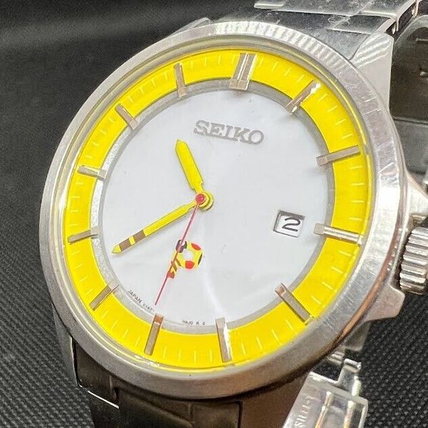 Seiko Pokemon Beams Collaboration Wristwatch Pikachu Yellow No Box Rare ...