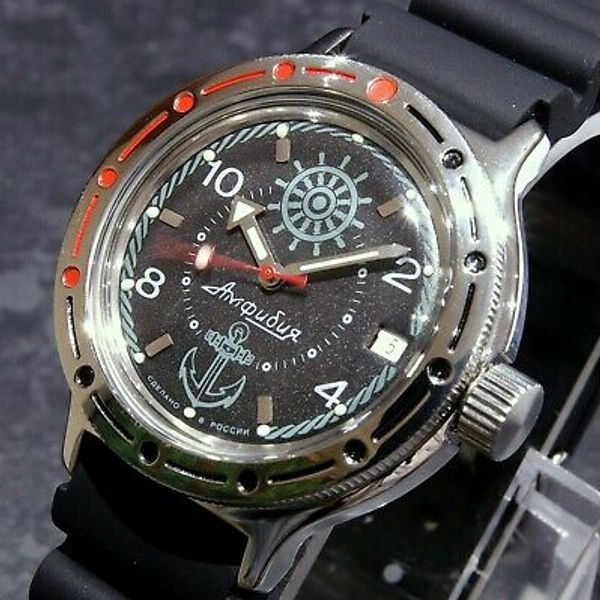 Vostok Amphibia 'Zissou Case-Back' Russian Dive Watch, New, boxed, UK ...
