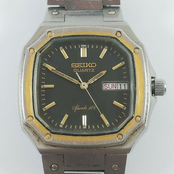 Vintage SEIKO 6423-5030 Sports 100 Watch 7 Jewels Japan Made Working Condition | WatchCharts ...
