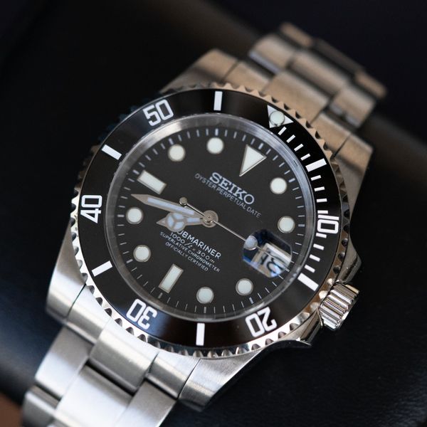 [MOD] SEIKO Submariner Dated Black Mod 40mm | WatchCharts Marketplace