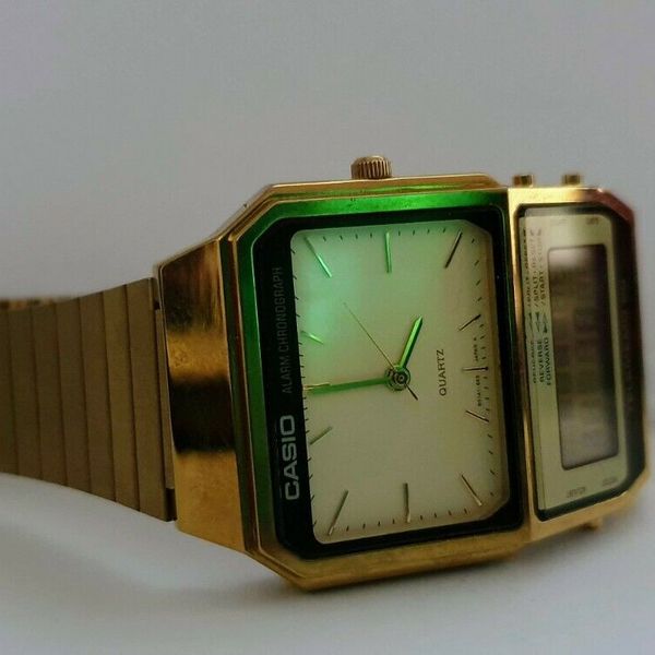 RARE Vintage Analog Digital Watch Casio AB-200G Telememo 20 Module 321 ...