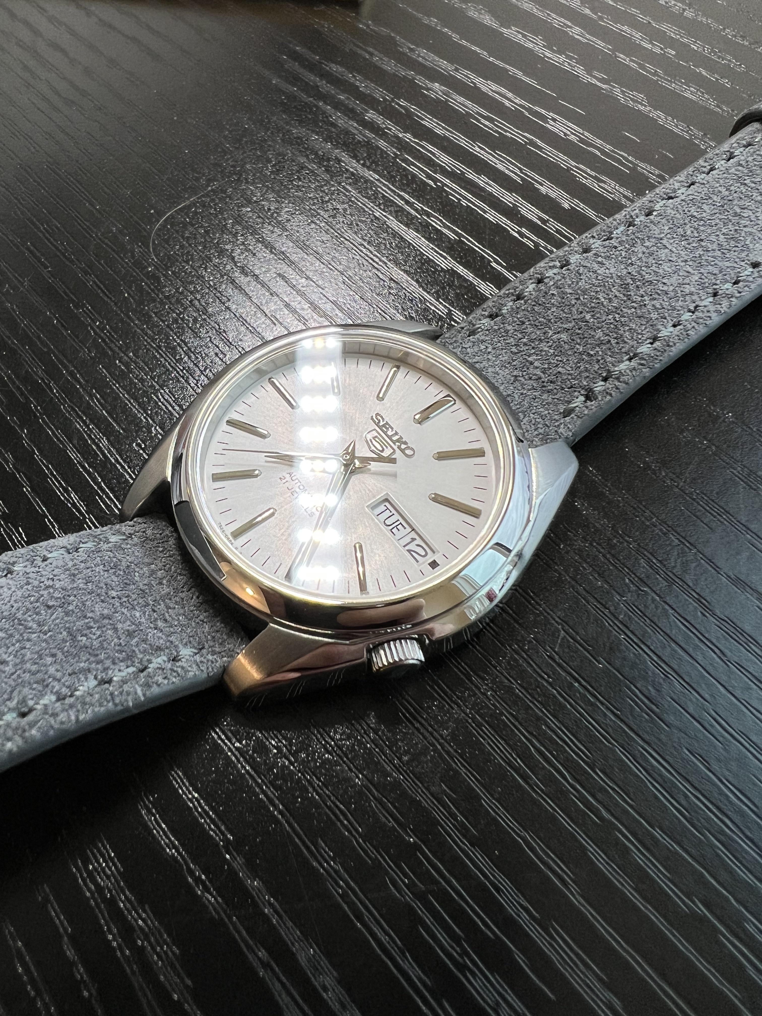 [WTS] Seiko SNKL41 w/ Grey Suede Strap | WatchCharts