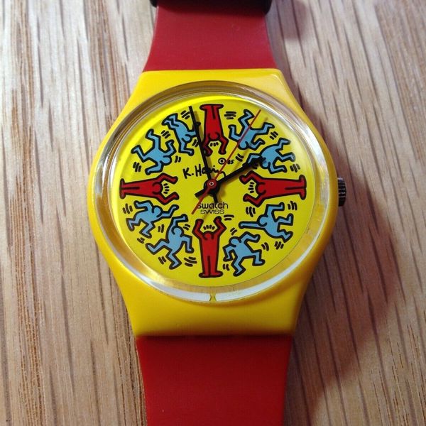Swatch GZ100 Modele Avec Personnages Keith Haring Watch | WatchCharts