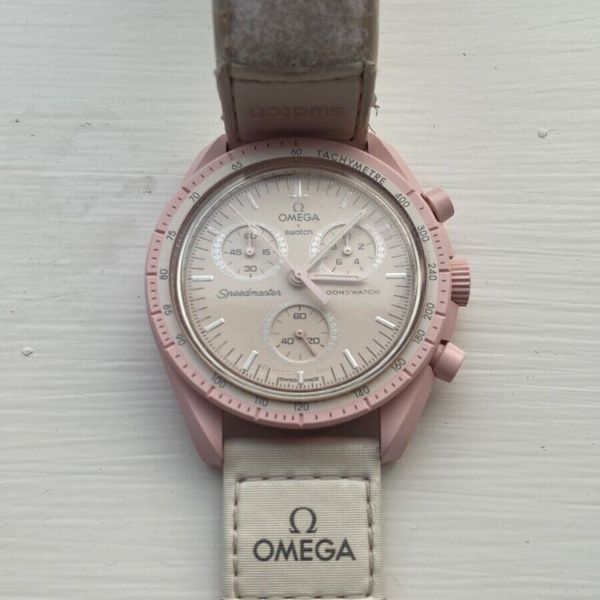 Omega X Swatch Speedmaster MoonSwatch - Mission to Venus Pink Watch ...