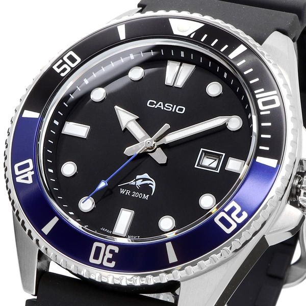 CASIO Diver Watch MDV-106B-1A1V Black x Blue Bezel Men's Overseas Model ...