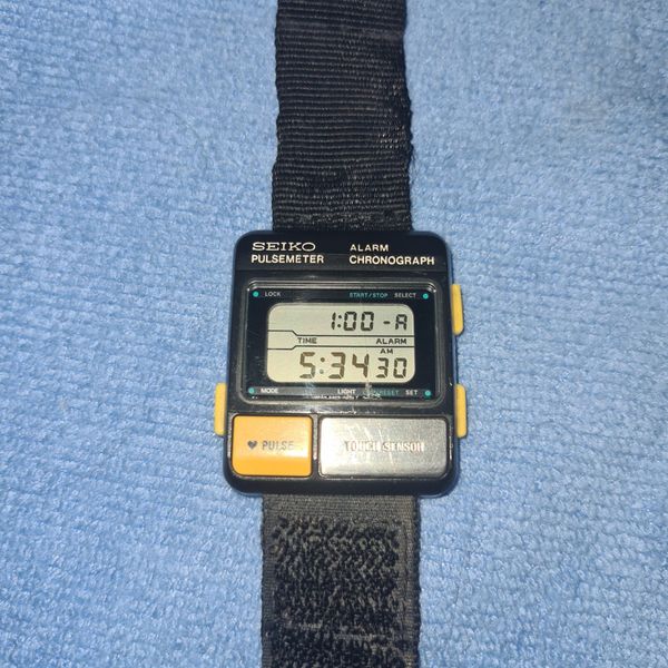 Seiko S229-5001 Pulsemeter Watch Rare Pulse Touch Sensor Bracelet ...